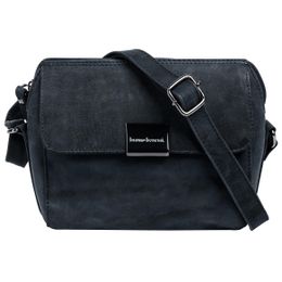 Bruno Banani Damen Umhängetasche, blau, Leder, unifarben, Taschen, echt Leder