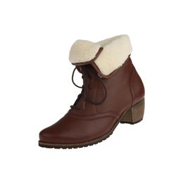 Natural Feet Damen Stiefelette "Ista", Gr. 37, braun, Leder, Schuhe, aus echtem Hirschleder