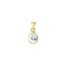 Vivance Damen Kettenanh&auml;nger "375/- Gelbgold Zirkonia", one-size, Gold, 0,4 g, gelb, Gold, Schmuckanh&auml;nger