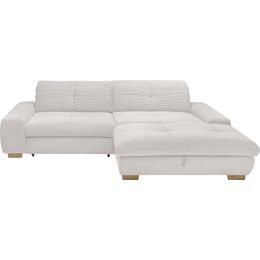 Ecksofa, B:276cm H:89cm T:198cm, grau, SET ONE BY Musterring, 100% Polyester, Wohnzimmer, Sofas, "SO 1200 inkl. Sitztiefen- & Rückenverstellung für