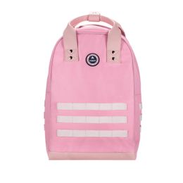 CABAIA Damen Tagesrucksack "Old School M Recycled", rosa, Materialmix, Rucksäcke, Cityrucksack mit austauschbaren Vordertaschen