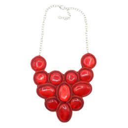 Damen Kette mit Anhänger "Lava", rot, Basic, Collezione Alessandro, PTFE-Kunststoff, Halsketten, hochwertige Kunststoffelemente