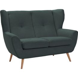 2-Sitzer, B:140cm H:102cm T:90cm, braun, exxpo - SOFA FASHION, Sofas, "ALVESTA, Loungesofa, K&uuml;chensofa, hoher Sitzkomfort, Ohrenbackensofa",