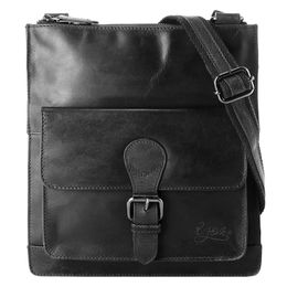 XZONE X-ZONE Damen Umh&auml;ngetasche, schwarz, Leder, used, Taschen, echt Leder