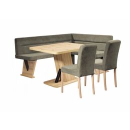 Eckbankgruppe Home Affaire, B:182cm H:87,5cm T:141cm, braun, FSC-zertifizierter Holzwerkstoff, FSC-zertifiziertes Massivholz, Polyester, Küche,