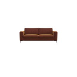 2,5-Sitzer FLEXLUX, B:196cm H:85cm T:92cm, braun, 100% Polyester, Sofas, "Fiore, superbequemer Sitzkomfort durch Kaltschaum im Sitz", breite