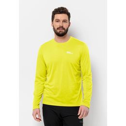 Jack Wolfskin Herren Rundhalspullover "SKY THERMAL L/S M", gelb, Gr. M, Obermaterial: 100% Polyester, Pullover
