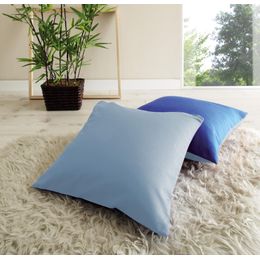 Dekokissen Ticaa, B:40cm H:15cm L:40cm, blau, Baumwolle, Polyester, Dekokissen_Sitzkissen_Kissenhüllen
