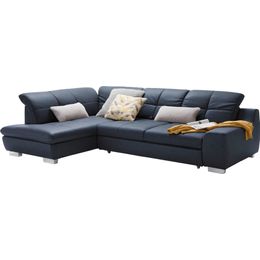 Ecksofa, B:292cm H:89cm T:212cm, blau, SET ONE BY Musterring, 100% Polyester, Wohnzimmer, Sofas, "SO 1200 inkl. Sitztiefen- & Rückenverstellung für