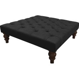Hocker Home Affaire, B:61cm H:35cm T:46cm, grau, Samtoptik (100% Polyester);Samtoptik (100% Polyester);Luxus-Microfaser Lederoptik (100% Polyester),