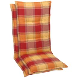 Hochlehnerauflage GO-DE, B:120cm H:7cm T:50cm, bunt, Obermaterial: 65% Baumwolle, 35% Polyester, Polsterauflagen, "TOPSELLER", 50 cm x 7 cm x 120 cm
