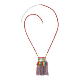 Damen Lange Kette "Carmen", bunt, Basic, Collezione Alessandro, Metall, Halsketten, mit angesagter Quaste