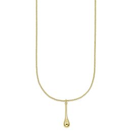HECHTER PARIS Damen Kette mit Anhänger "Schmuck Geschenk Silber 925 Halsschmuck Halskette Tropfen", Silber 925 (Sterlingsilber), L: 50, gold, Silber