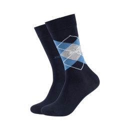 JOOP! JOOP Damen Socken "Socken 2er Pack", Gr. 39, blau, 75% Baumwolle, 23% Polyamid, 2% Elasthan, Argyle-Muster, Socken