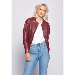 Maze Damen Lederjacke "Smaragd", rot, Gr. L, Obermaterial: 100% Schafsleder; Futter: 100% Polyester, Jacken
