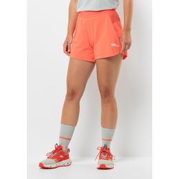Jack Wolfskin Damen Shorts "PRELIGHT 2IN1 SHORTS W", orange, Gr. M, 1. OBERSTOFF: 84% POLYAMID, 16% ELASTHAN; 2. OBERSTOFF: 85% POLYAMID, 15%
