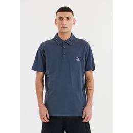 SOS Herren Langarm-Poloshirt "Monviso", blau, Gr. L, unifarben, 100% Baumwolle, Shirts, in unwiderstehlich weicher Qualität
