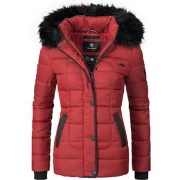 Marikoo Damen Steppjacke "Unique", rot, Gr. XS, kontrastfarbene Details, Oberstoff: 100% Polyester, Futter: 100% Polyester, Wattierung: 100%