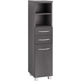 Midischrank Welltime, B:30cm H:122cm T:35cm, grau, Badezimmer, Schränke, "Portofino"