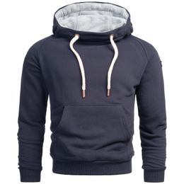 Herren Kapuzenpullover "ASPaolo", blau, Gr. S, Alessandro Salvarini, Obermaterial: 65% Baumwolle, 35% Polyester, Pullover, mit Kapuze