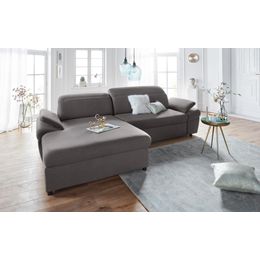 Ecksofa, B:278cm H:98cm T:165cm, grau, exxpo - SOFA FASHION, Wohnzimmer, Sofas, "Kyoto, inkl. Kopfteil- und Armteilverstellung, hoher Sitzkomfort",