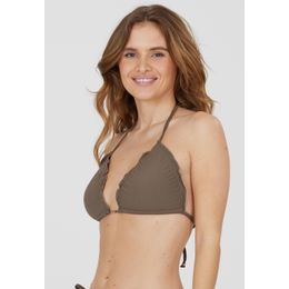ENDURANCE ATHLECIA ATHLECIA Damen Triangel-Bikini-Top "Vanida", braun, Gr. 40, unifarben, 87% Nylon, 13% Elasthan, Bikini-Oberteile, aus schnelltrocknendem Material