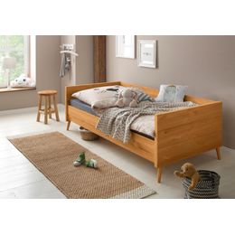 Lüttenhütt Jugendbett LÜTTENHÜTT, B:97cm L:209cm, beige, Betten, "Ellen", aus massivem Kiefernholz, in 2 verschiedenen Farben, mit Holzfüßen