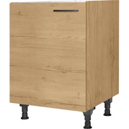 Sp&uuml;lenschrank Nobilia, B:60cm H:87cm T:58,3cm, braun, K&uuml;che, Schr&auml;nke, ""Structura", Ausrichtung w&auml;hlbar, vormontiert, in den Breiten", 45 und 60 cm,