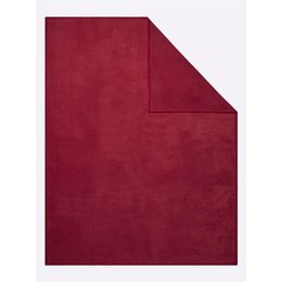 Wohndecke Ibena, B:150cm L:200cm, rot, 58% Baumwolle, 35% Polyacryl, 7% Polyester, Wohndecken