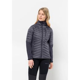 Jack Wolfskin Damen Hybridjacke "NEBELHORN DOWN HYBRID W", grau, Gr. XS, 1. OBERSTOFF 100% POLYAMID 2. OBERSTOFF: 95% POLYESTER, 5% ELASTHAN FUTTER