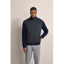 Bugatti Herren Sweatjacke, blau, Gr. XXL, unifarben, Sweatware, 80% Baumwolle, 20% Polyester, Sweatjacken, mit Eingrifftasche