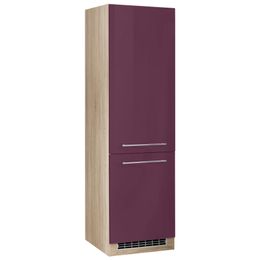 K&uuml;hlumbauschrank KOCHSTATION, B:60cm H:200cm T:60cm, lila, Schr&auml;nke, "KS-Eton", f&uuml;r gro&szlig;en K&uuml;hlschrank, Nischenma&szlig; 178 cm