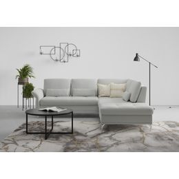Ecksofa Inosign, B:259cm H:89cm T:224cm, grau, 100%Polyester, Wohnzimmer, Sofas, "Palm Beach L-Form", Federkern, mit Sitztiefenverstellung, wahlweise