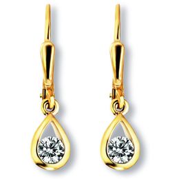 ONE ELEMENT Damen Paar Ohrh&auml;nger "Zirkonia Ohrringe Ohrh&auml;nger aus 333 Gelbgold", Damen,mit Zirkonia, Gelbgold 333 Gold, gold, Gelbgold 333, Gold,