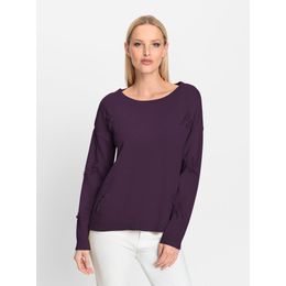 Heine Damen Strickpullover "Pullover", lila, Gr. 40, unifarben, 45% Viskose, 35% Polyamid, 20% Polyester, Pullover