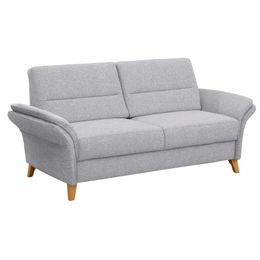 3-Sitzer Home Affaire, B:186cm H:90cm T:89cm, silber, 100% Polyester, Sofas, "Westerland", Federkern-Polsterung. wahlweise mit Armlehnfunktion