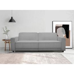 3-Sitzer DOREL HOME, B:225cm H:82cm T:84cm, grau, 100% Polyester, Sofas, "ALLIE Schlafsofa 225 cm", Bett-Funktion (108/190cm), trendiger Cord o.