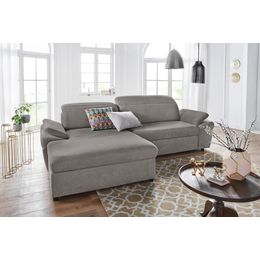 Ecksofa, B:278cm H:98cm T:165cm, grau, exxpo - SOFA FASHION, Wohnzimmer, Sofas, "Kyoto, inkl. Kopfteil- und Armteilverstellung, hoher Sitzkomfort",
