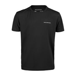 Endurance M&auml;dchen Funktionsshirt "Vernon Jr.", schwarz, Gr. 140, unifarben, 100% Polyester, Shirts, mit reflektierendem Logo