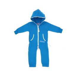 MONIZ Jungen Jumpsuit, Gr. 80, blau, 80% Baumwolle, 20% Polyester, Overalls, aus kuschelig weichem Material