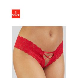 Damen Panty-Ouvert, Petite Fleur Gold, Gr. 32, schwarz, Obermaterial: 90% Polyamid, 10% Elasthan, Unterhosen, im g&uuml;nstigen Doppelpack, mit edlen