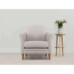 Sessel Home Affaire, B:93cm H:87cm T:84cm, beige, 100% polyester, Sessel, "Arellano, Breite 93 cm", klassisches Design, mit Massivholzf&uuml;&szlig;en, Webstoff