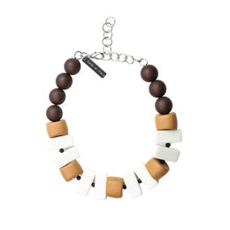 Damen Kette mit Anh&auml;nger "Almada", beige, Basic, Collezione Alessandro, Kunstfaser, Halsketten, aus Polyesterelementen