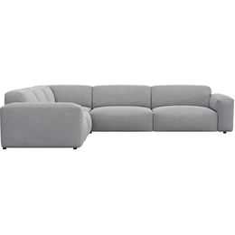 Ecksofa FLEXLUX, B:319cm H:73cm T:285cm, grau, 100% Polyester, Wohnzimmer, Sofas, "Lucera, super bequem durch hochwertigen Sitzaufbau mit