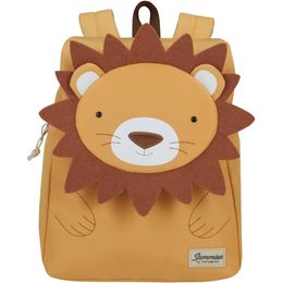 Samsonite Kinder Kinderrucksack "Happy Sammies ECO, S+, Lion Lester", gelb, Polyester, Rucksäcke, Kindergartenrucksack Kinderfreizeitrucksack