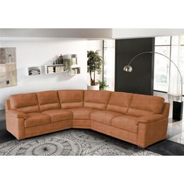 Ecksofa Egoitaliano, B:266cm H:90cm T:246cm, braun, Luxus-Micofaser CASHMERE in Lederoptik (100% Polyester) ist ein neues technisches Gewebe mit