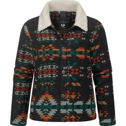 Ragwear Damen Outdoorjacke "Walinea Ikat", schwarz, Gr. XL, Au&szlig;enmaterial: 100% Baumwolle; Innenfutter: 100% Polyester; Wattierung: 100% Polyester,