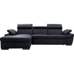 Ecksofa, B:280cm H:77cm T:170cm, schwarz, exxpo - SOFA FASHION, Microfaser-Primabelle (100%