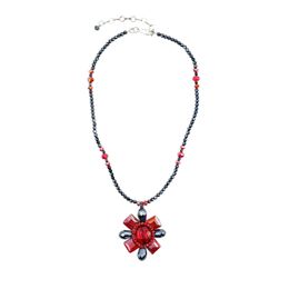 Damen Kette mit Anhänger "Venedig", rot, Basic, Collezione Alessandro, Glas, Halsketten, aus echten Glasperlen
