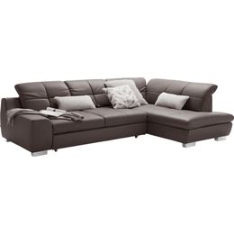 Ecksofa, B:292cm H:89cm T:212cm, grau, SET ONE BY Musterring, 100% Polyester, Wohnzimmer, Sofas, "SO 1200 inkl. Sitztiefen- & Rückenverstellung für